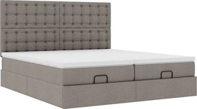 Osmanský rám postele s matrací taupe 160x200cm textil 3314580