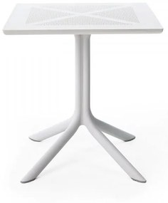 Nardi Plastový stůl na zahradu CLIP X Rozměr: 80x80 cm, Odstín: Bianco - Bílá