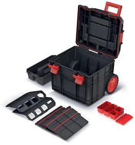 Sada kufrů na nářadí 3 ks CEBLOCCK ALLU LOG 45 x 38 x 84,5 cm černo-červená