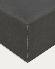 Černá čalouněná dvoulůžková postel s úložným prostorem 180x200 cm Matters – Kave Home