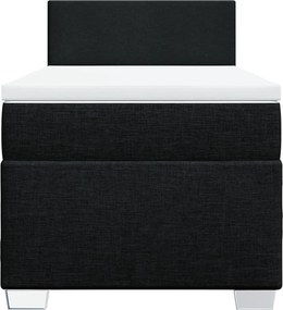 Box spring postel s matrací černá 90x200 cm textil 3285766