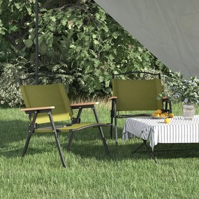 Kempingové židle 2 ks zelené 54 x 43 x 59 cm oxfordská látka 319483