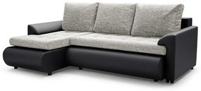 Casarredo - Komfort nábytek Rohová sedací souprava KONRADA ozkládací s úložným prostorem, Soft 11/Lawa 9 | Umístění rohu: roh na levé straně (viz obrázek)