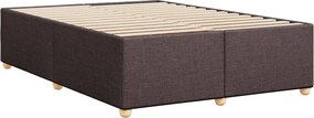 Rám postele bez matrace tmavě hnědý 140 x 190 cm textil 3284732
