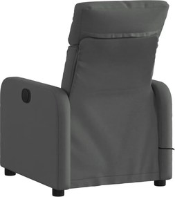 Masážní křeslo s polohovacím mechanismem, tmavě šedé, látkové 3206864