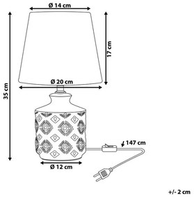 Béžová stolní lampa 35 cm ROSANNA Beliani