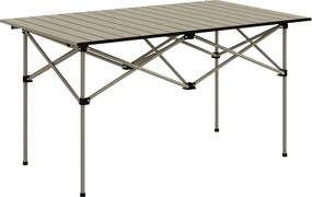 Skládací campingový stůl Outsunny s rolovacím stolkem a X-rámem, hliníkový, lehký pro 2 osoby, skládací stůl na zahradu, balkon, kempování 95 x 55 cm