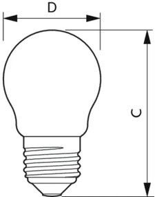 LED žárovka E27 Philips P45 FR 4,3W (40W) teplá bílá (2700K)
