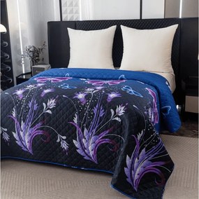 Přehoz na postel VIOLET BUTTERFLY, tmavě modrý Rozměr: 170 x 210 cm
