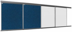 Nástěnka pro lištový systém TEXTIL 150x120 LS - modrá (V80150120-4002)