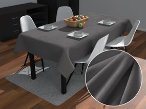 Biante Sametový obdélníkový ubrus Velvet Premium SVP-017 Tmavě šedý 120x140 cm