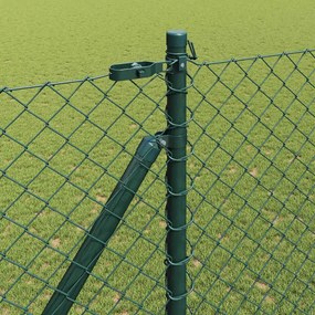 Řetězová plotová konstrukce s hroty 25 x 1,6 m Zelená Síťovina 3351173