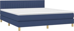 Box spring postel s matrací modrá 180x200 cm textil 3140799