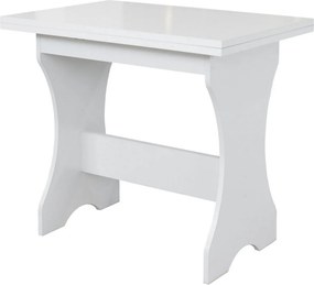 Jídelní rohový SET CORNER bílá/šedá látka