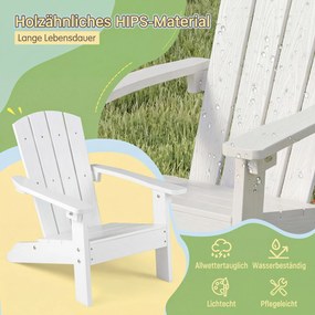 Costway Dětská židle Adirondack ze zahradní židle HIPS s ergonomickou opěrkou
