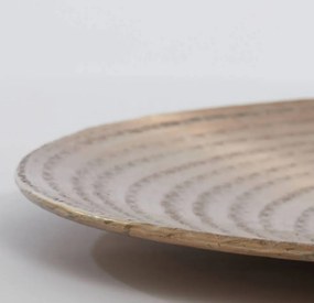 Zlatý antik kovový podnos Larre antique - Ø 57*5 cm