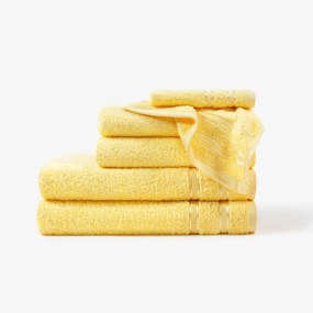 Goldea froté ručník / osuška nela - světle žlutý 70 x 140 cm