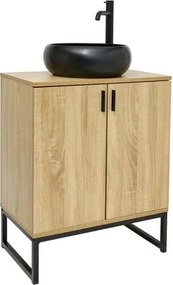 Koupelnová skříňka s umyvadlem Ceramia Easy 60x73x36 cm světlý dub lesk EASYUMDB6