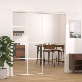 Posuvné dveře ESG sklo a hliník 102,5 x 205 cm bílé 151676