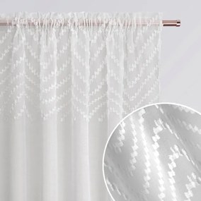 Záclona s jemným vzorem na řasící pásku 140 x 250 cm