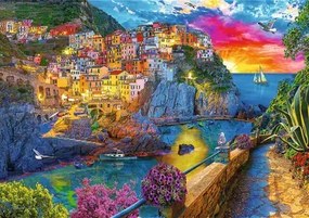 TREFL Puzzle Večerní procházka po Cinque Terre / 1000 dílků / 68,3 x 4