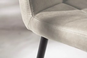 Židle Modena z mikrovlákna světle šedá / 40690