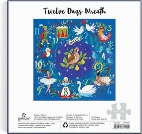 Galison Puzzle Dvanáct vánočních dnů / 500 dílků / od 8 let