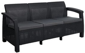 DEOKORK Zahradní ratanová pohovka CORFU LOVE SEAT MAX (antracit)