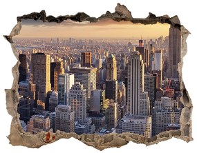 Wallmuralia Fototapeta díra na zeď 3D New York z ptačího pohledu 95x64 cm