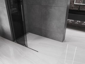 Mexen Velar, sprchová zástěna s posuvnými dveřmi Walk-in 120 x 200 cm, 8mm šedé sklo, grafit broušený, 871-120-000-43-66
