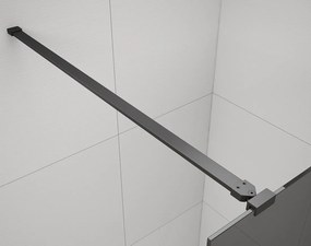 Polysan ESCA BLACK MATT sprchová zástěna 100 x 210 cm jednodílná k instalaci do prostoru černá sklo marron hnědé ES1510-06
