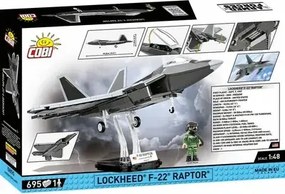 COBI 5855 Armed Forces Lockheed F-22 Raptor / 695 kostek / 1 figurka /