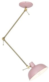 Stropní retro svítidlo do dětského pokoje s ramenem růžové Milton Pink