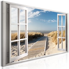 Obraz XXL Okno: pohled na pláž III