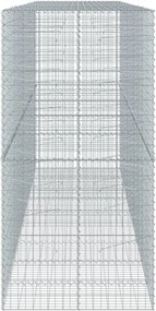 Gabionový koš s víkem 450 x 100 x 200 cm pozinkované železo 3295232