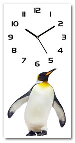 Wallmuralia Moderní hodiny nástěnné Tučňák 30x60 cm