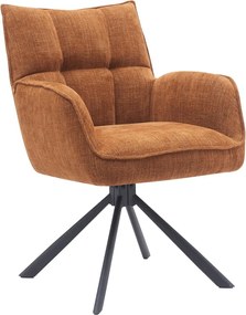 Oranžová čalouněná jídelní křesla v sadě 2 ks Marilla – Unique Furniture