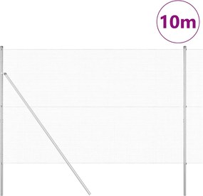 Zemní upevnění svařované drátěné ploty 10 x 1,6 m Stříbrná 3351587