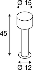 LA 1010197 TAHA II 45 volně stojící svítidlo, PHASE, 2200/2700 K, IP65, válcové, černé - BIG WHITE (SLV)