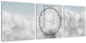 Obraz - Dveře do nebe (s hodinami) (90x30 cm)