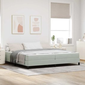 Postel s boxspringem s matrací Světle šedá 200 x 200 cm textil 3398713