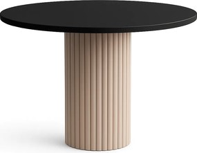 NW Kulatý jídelní stůl NESTORIO 2, 90 cm Barva/ dekor: Černá, Barva nohy stolu: Kašmír
