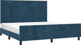 Rám postele bez matrace tmavě modrý 160x200 cm samet 3125645