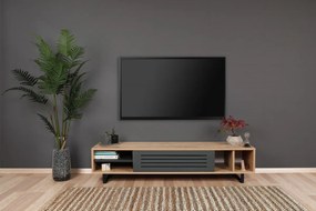 TV stolek Safir 160 cm antracit/hnědý