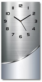Wallmuralia Nástěnné hodiny Kovová abstrakce 30x60 cm