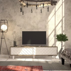 TV stolek ROB 180 cm bílý/dub