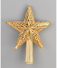 Slaměná špička na stromeček Hvězda, 25 x 30 cm