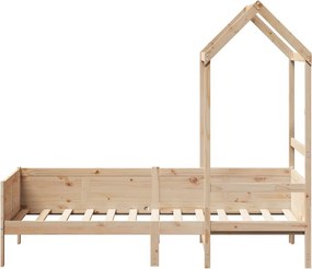 Válenda se střechou 80 x 200 cm masivní borové dřevo 3282254