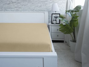 XPOSE® Jersey prostěradlo Exclusive - béžové 200x200 cm