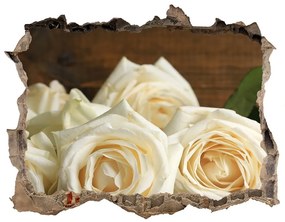 Wallmuralia Samolepící díra nálepka Bílé růže 95x64 cm